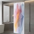 Pink Yellow Blue Abstract Window Privacy Film, Modern Art Wave Static ...