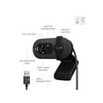 Logitech BRIO 100 HD Webcam - 2MP, 30fps, USB Type A, 1080p Video, 58 ...