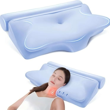 GhostBed Massaging Neck Pillow, Shiatsu-Style Kneading Massager, Memory ...