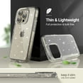 Ulak Glitter Case For Iphone 14 Pro Max Clear Slim Shockproof Bumper