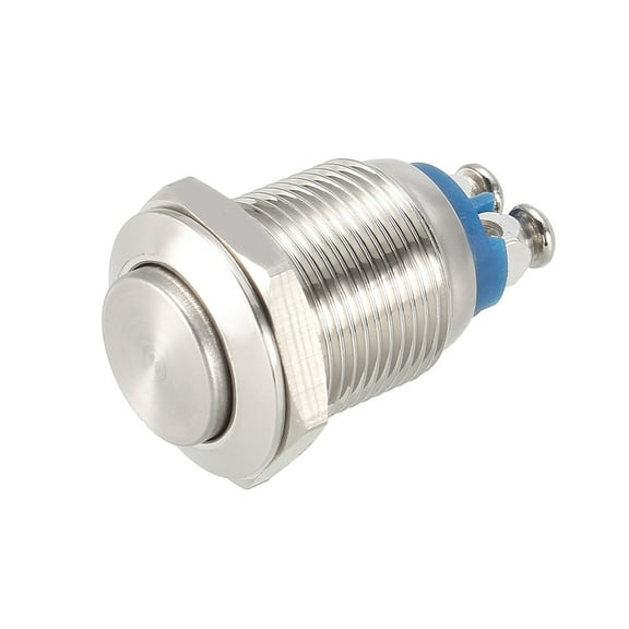 Uxcell Interlock Push Button Switch Piano Type Double Throw Metal Black ...