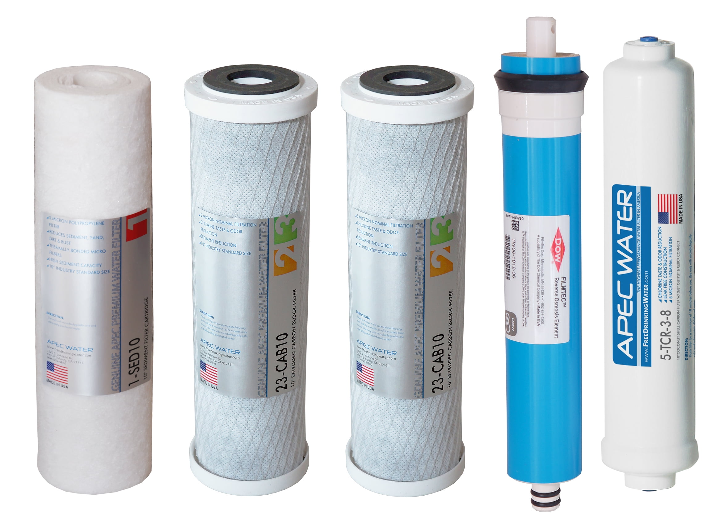 APEC ULTIMATE Fast Flow Complete Replacement Filter Set FILTER-MAX45-38 ...