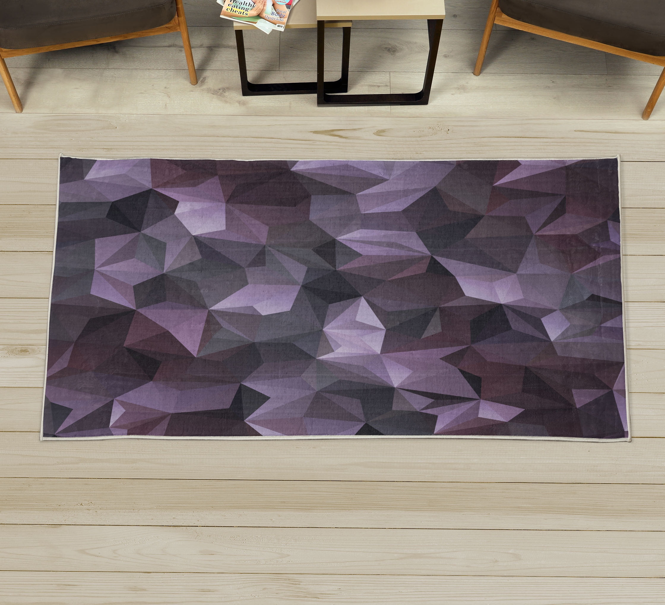 Geometric Decorative Rug, Abstract Style Composition Camouflage Design ...