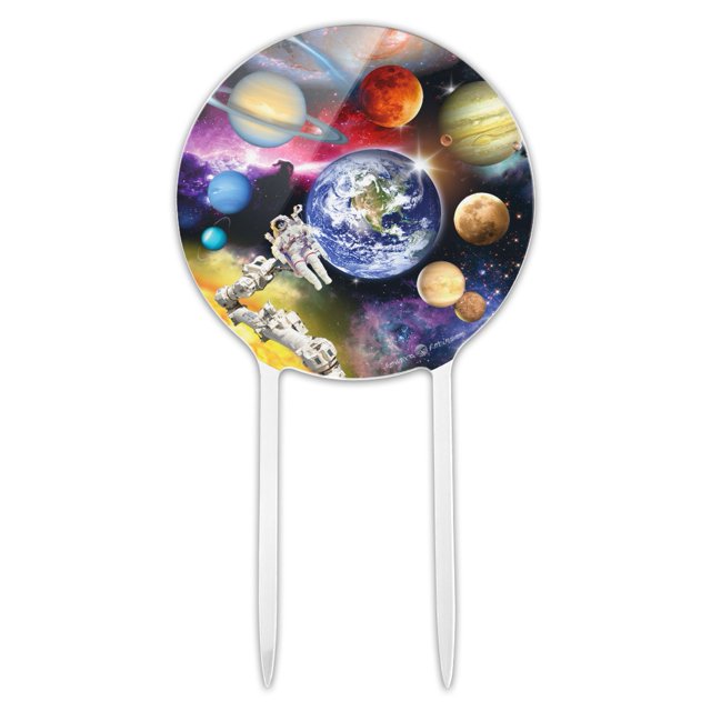 Acrylic Solar System Planets Space Earth Saturn Jupiter Mars Cake ...
