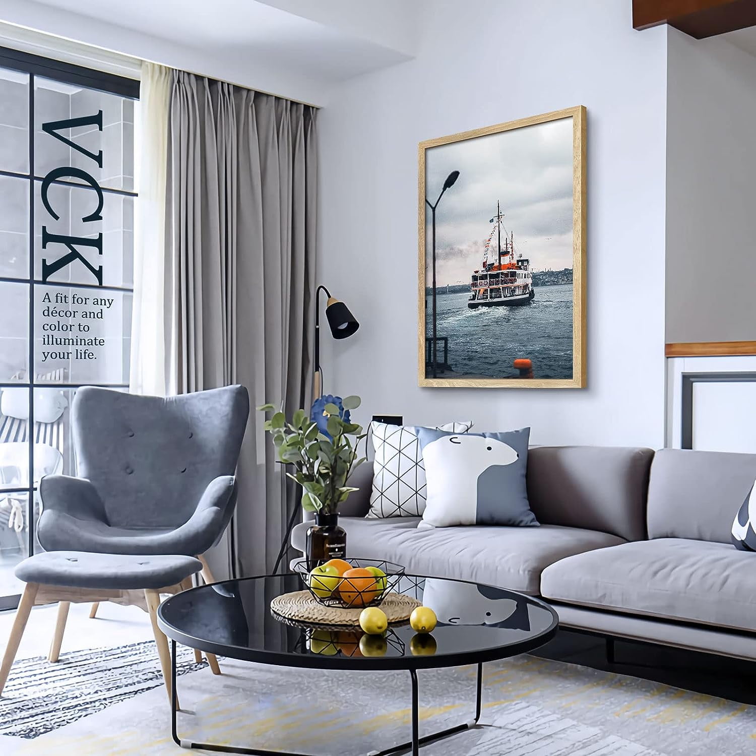 14 X 24 Poster Frame VCK 14x24 Picture Frame Set Of 3 - Natural Solid ...