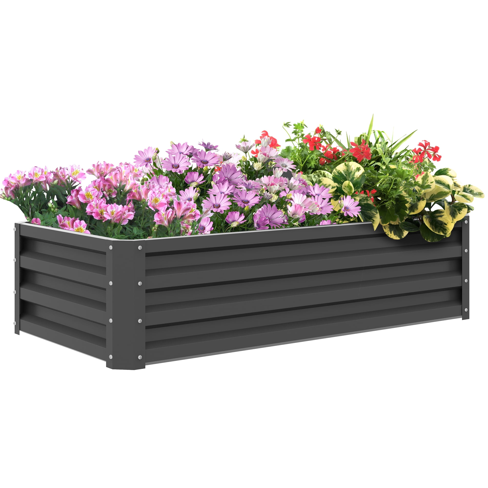 Click here for Outsunny 4 X 2 X 1 Raised Garden Bed  Galvanized P... prices