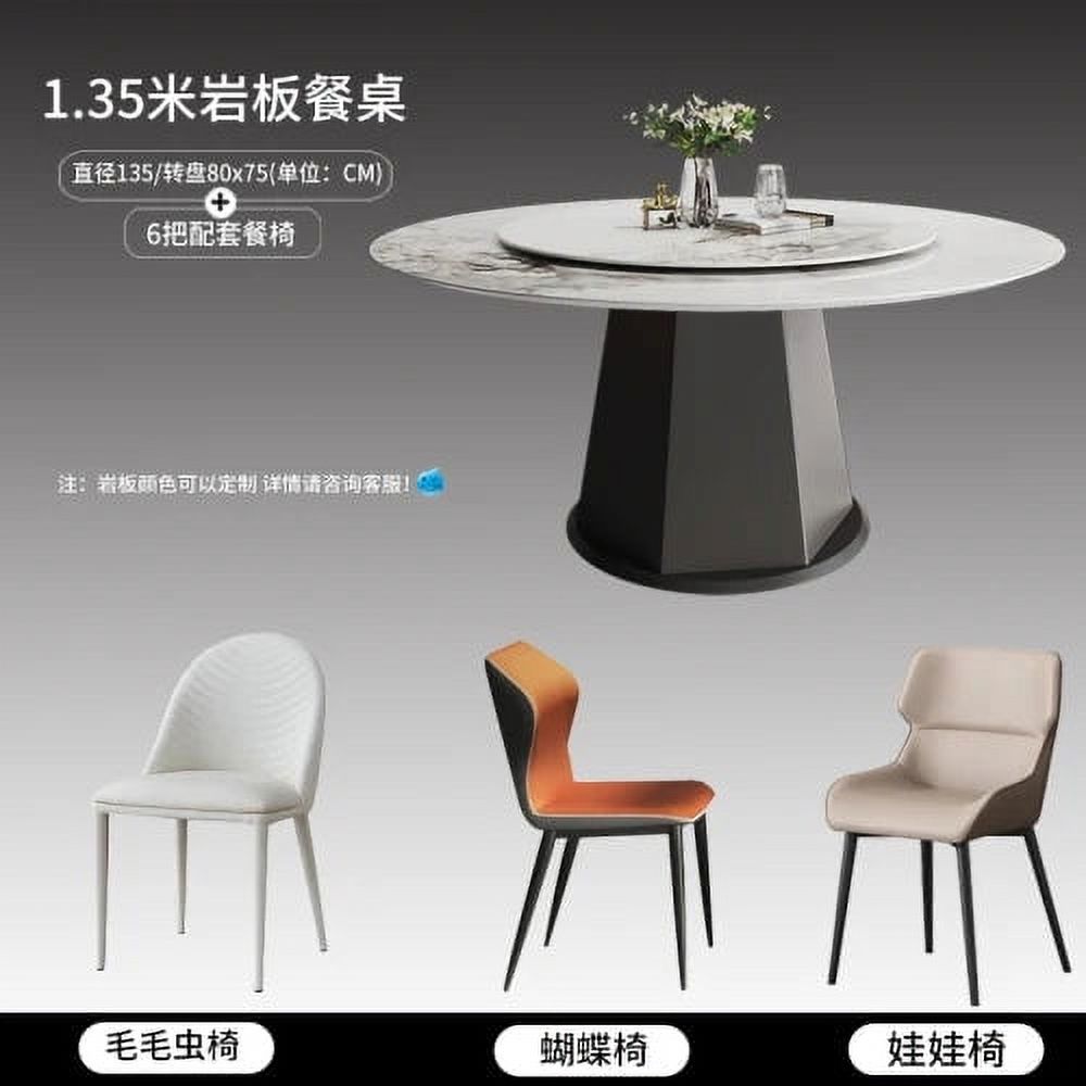 Nordic Multifunctional Dining Table Waterproof Round Heat Resistance ...