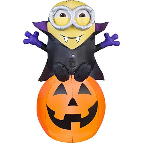 HALLOWEEN INFLATABLE 5 VAMPIRE MINION BOB ON PUMPKIN - Walmart.com ...