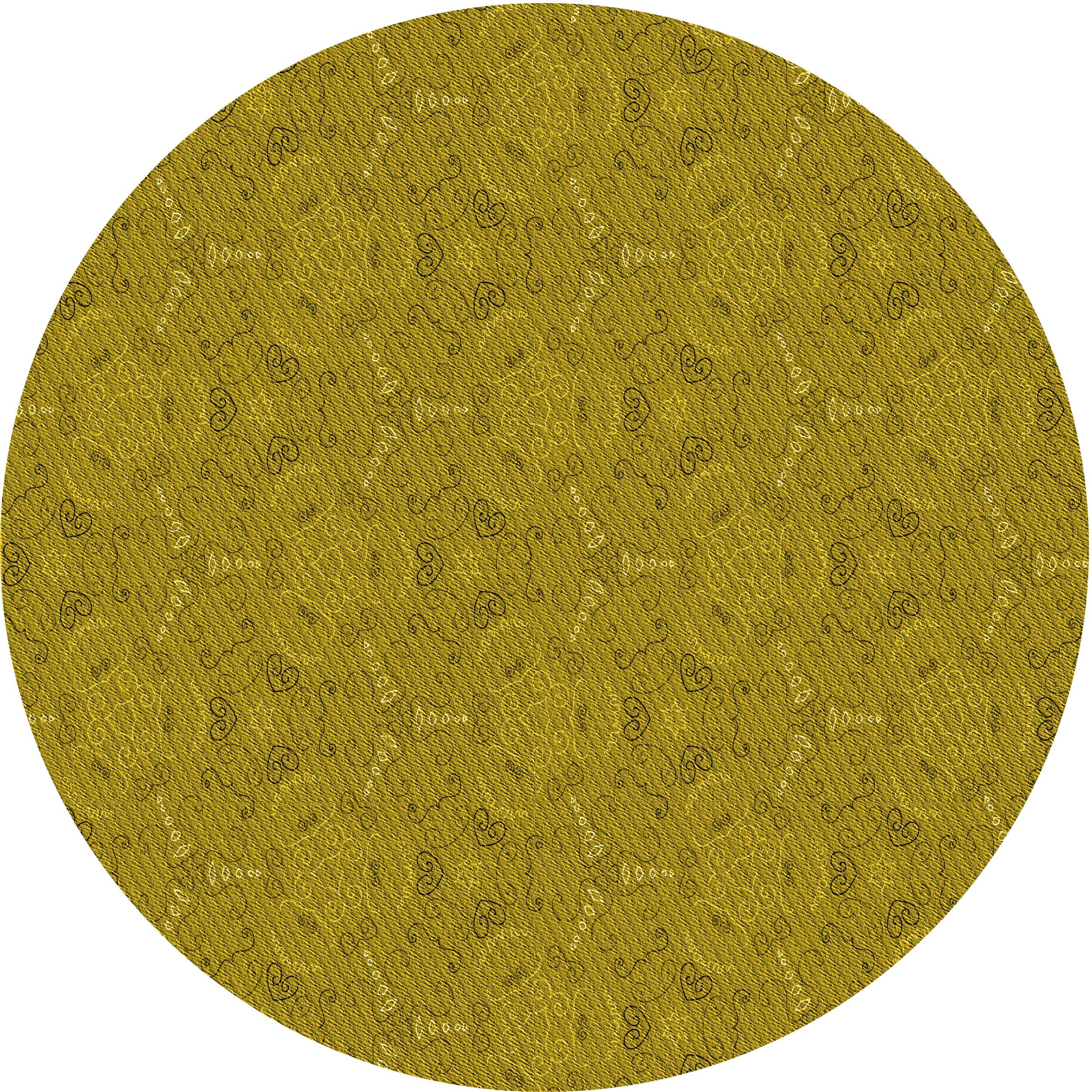 Ahgly Company Indoor Round Patterned School Bus Yellow Area Rugs, 8 ...