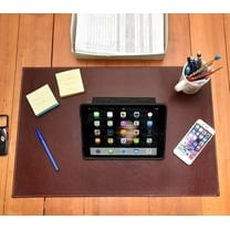 ZBRANDS Leather Desk Pad Mat 24 x 17 inches Reversible Smooth and ...