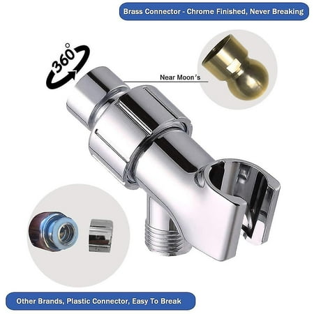 Adjustable Shower Arm Bracket - With Wall Hook Bracket And Brass Pivot ...