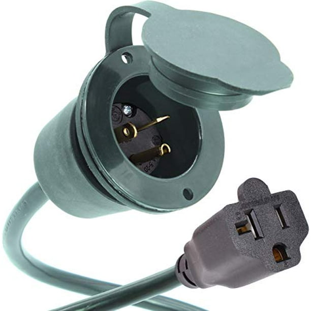 Journeyman-Pro 20 Amp 125V AC Power Inlet Port Plug with Integrated 20 ...