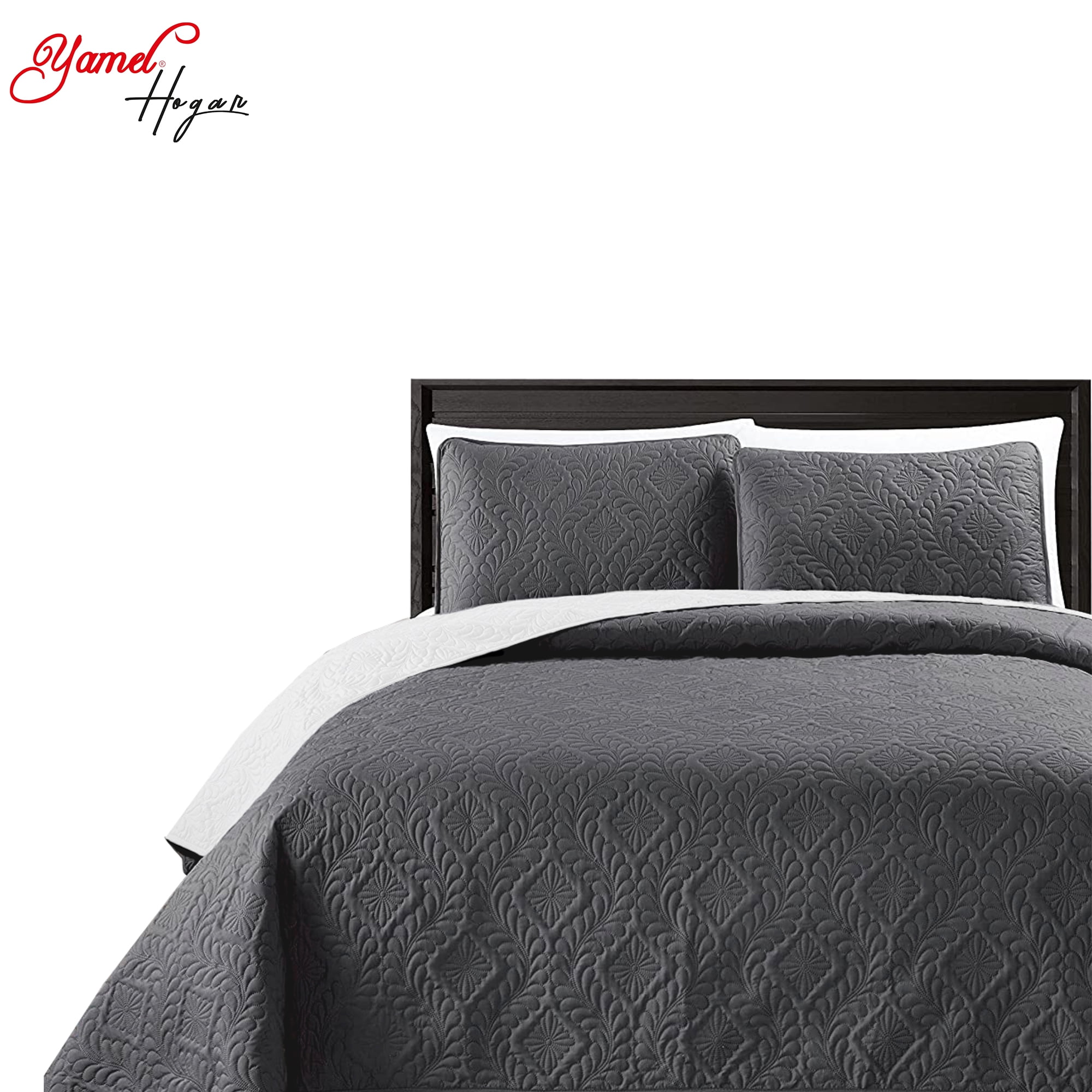 Colcha Matrimonial Doble Vista Yamel Paris Oxford-Blanco | Walmart en línea