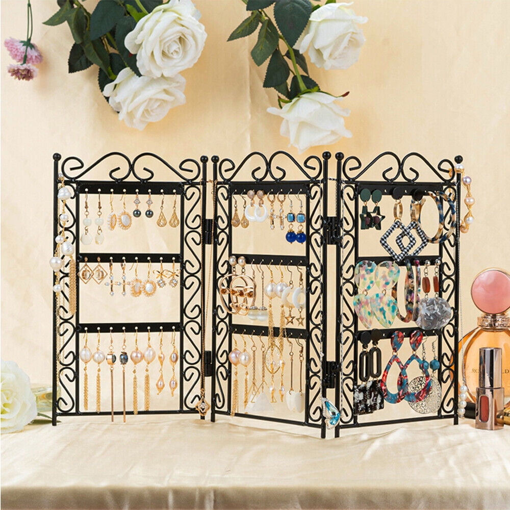 Foldable Screen Accessory Rack Jewelry Organizers Earring Holder ...