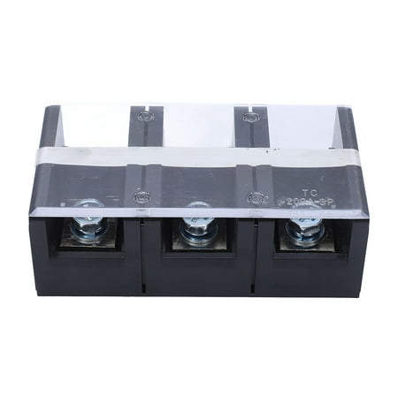 200A 3P Terminal Block, High Current 200A 3P Terminal Block Strip Black ...