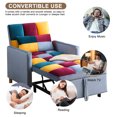 Aukfa 3-in-1 Sleeper Chair, Convertible Pull Out Chair Bed for Small ...