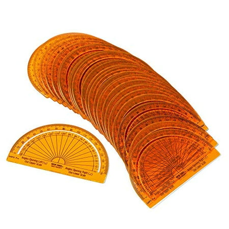 hand2mind Safe-T Protractor for Kids Math, Flat 180 Degree Protractors ...