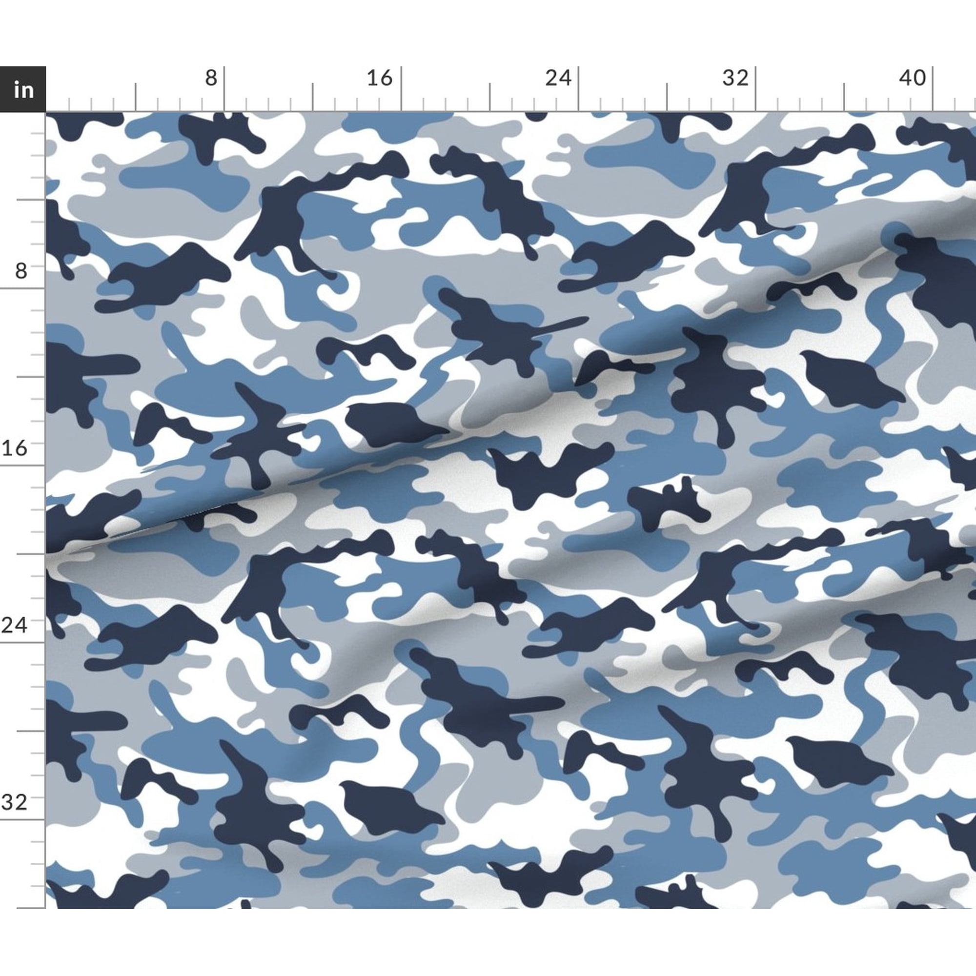 Blue Camouflage Fabric