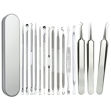 DUcare Pimple Popper Tool Kit 9 Pcs Blackhead Remover Tools Pimple ...