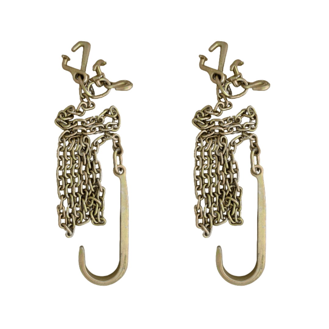 Take Control 2 pcs 5/16" x10' J Hook Chain Cluster with R T J Grab Hook ...