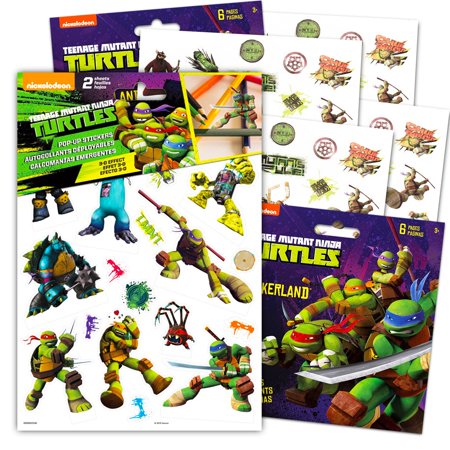 Teenage Mutant Ninja Turtles Stickers Party Favor Set ~ Bundle Includes ...