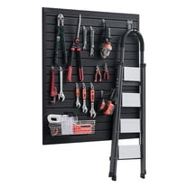 VEVOR, Slat Wall Paneling, 8 x 4 ft PVC Garage Slatwall, White ...
