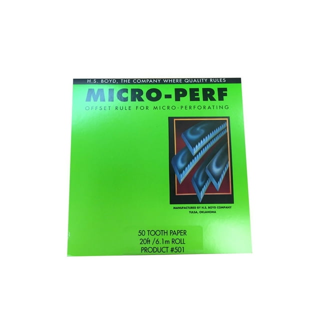 HS BOYD Micro-Perf 50 Tooth Paper #501 20ft / 6.1m Bindery Supplies ...
