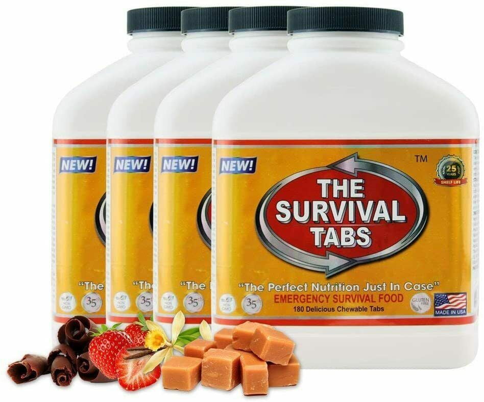 Survival Tabs 60-Day 720 Tabs Emergency Food Ration Survival MREs Food ...