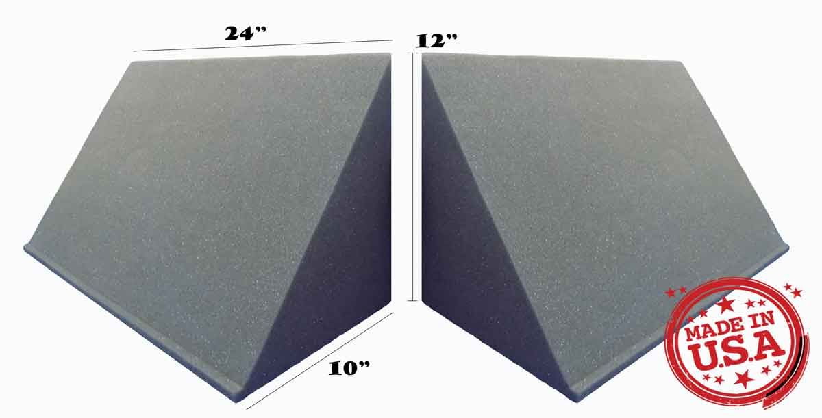 2 Pack TriAmp Corner 10" x 12" x 24" Acoustic Corner Acoustic (Bass ...