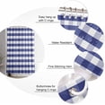 Rustic Navy Blue White Buffalo Check Plaid Pattern Shower Curtain ...