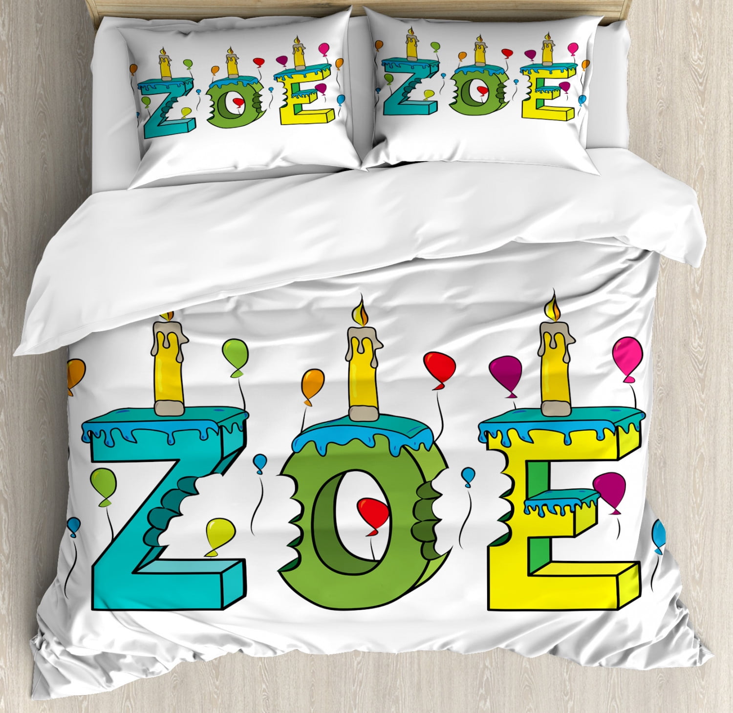 Zoe Queen Size Duvet Cover Set, Colorful Festive Social Gathering ...