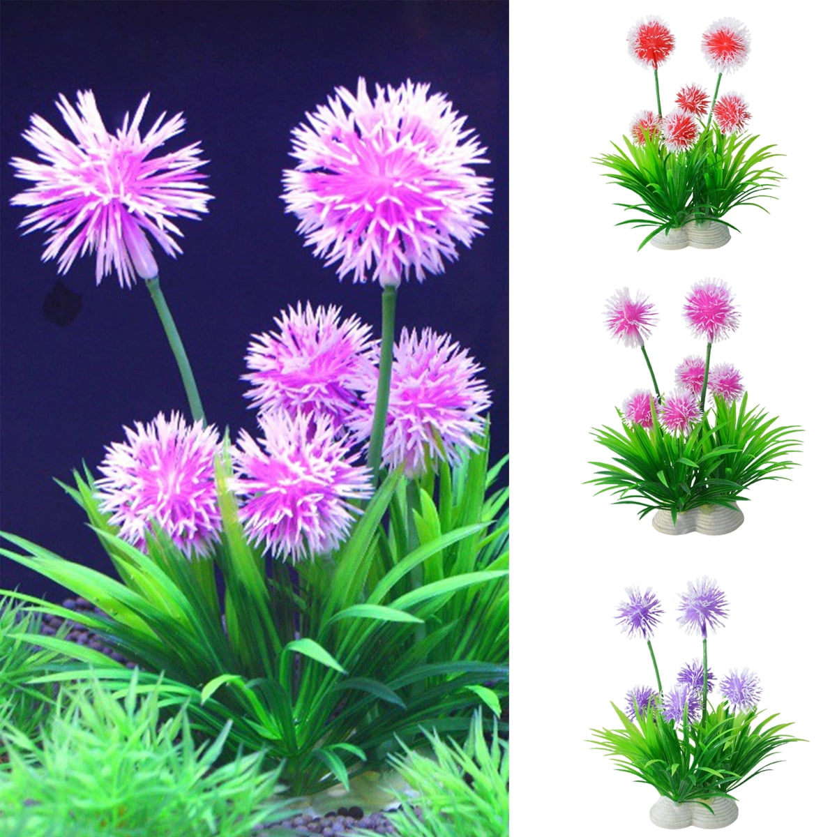 Walbest Plastic Fish Tank Plants, Artificial Tall Aquarium Plants for ...