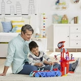 Marvel Spidey 2-in-1 HQ Tower Playset, Transport Toy Set with Web ...