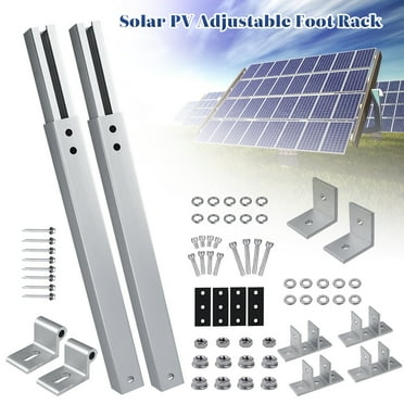 WindyNation Adjustable Solar Panel Mount Mounting Rack Bracket with ...