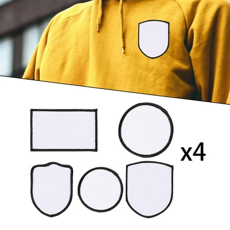 Sublimation Patch Blanks Iron on Sew on Set with Embroidered Border ...