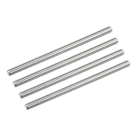 Uxcell Fully Threaded Rod M8 x 140mm 1.25mm Thread Pitch 304 Stainless ...
