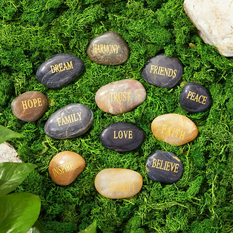 Stones With Inspirational Sayings