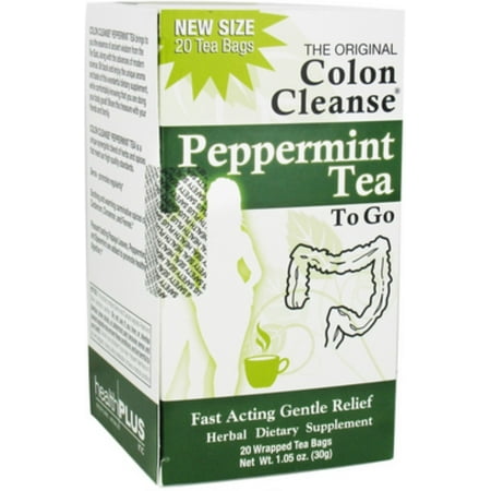 Health Plus - Colon Cleanse Peppermint Tea To Go - 20 Tea Bags ...