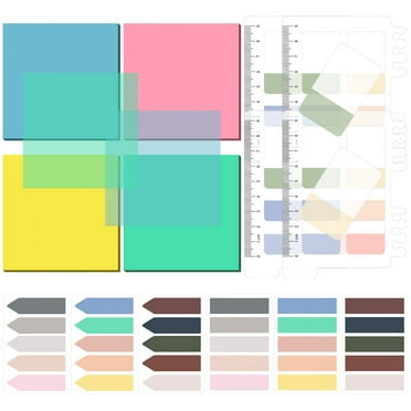 WGOUP 3 Packs Transparent Sticky Notes Waterproof Self-Adhesive Clear ...