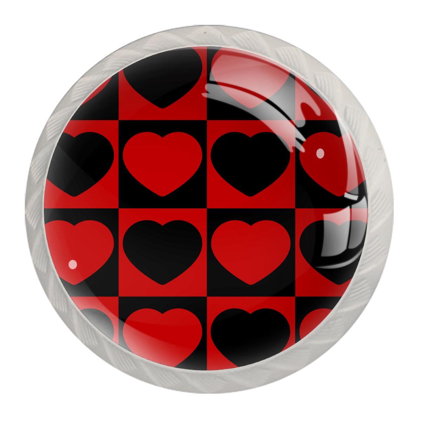 4 Pcs Love Heart Knobs for Kitchen Cabinet Cupboard Dresser Bookcase ...