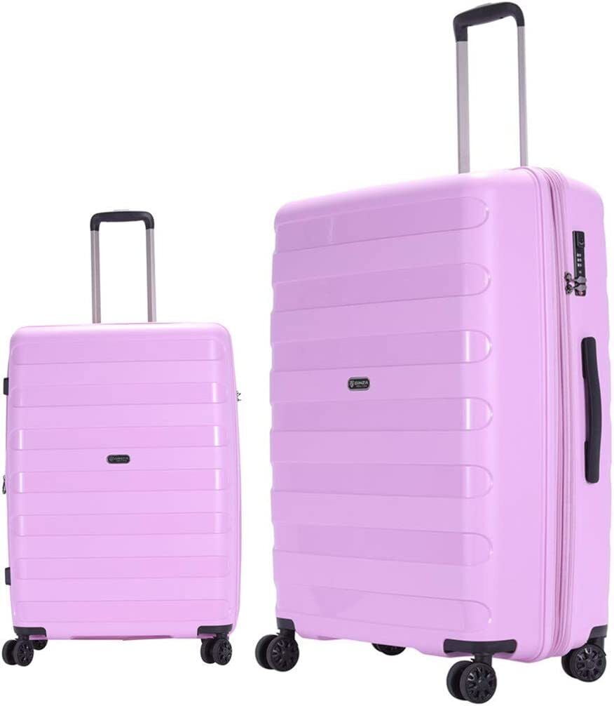 Ginza Travel 2 Piece Luggage Sets Hard Shell Suitcase Set with Spinner ...
