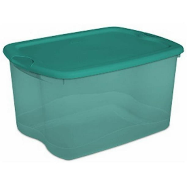 Sterilite 14974Y06 64 qt. Latching Storage Box Green - Walmart.com