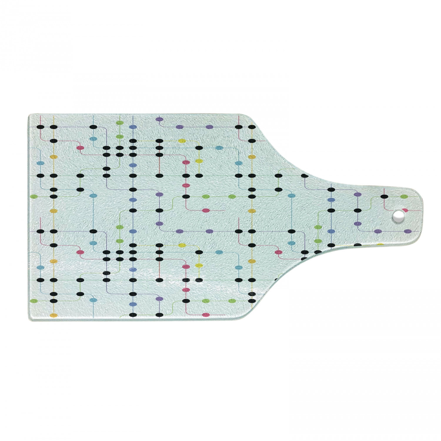 Colorful Cutting Board, Metro Scheme with Vivid Colored Intricate Lines ...