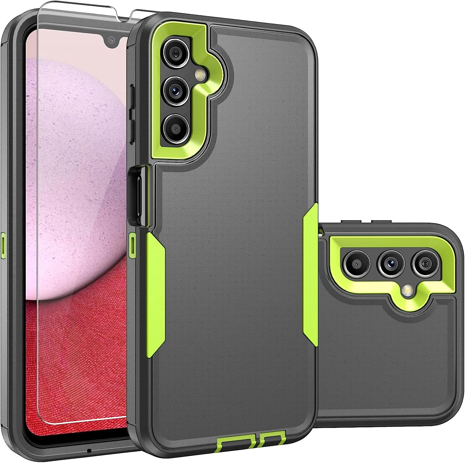 Galaxy A14 5G Phone Case,Samsung A14 5G Case [Shockproof] [Dropproof] [Tempered Glass Screen ...