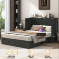 Queen Murphy Bed with Charging Station, Farmhouse Murphy cabinet with ...