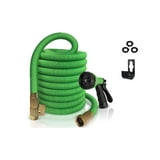 Expanding Upgraded Flexible Garden Water Hose w/ Spray Nozzle in Green ...