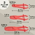 Juvale 3-Pack Hose Pinch Off Pliers, Fuel Line Clamp Tool, Nylon, Red ...
