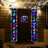 Walmart Neon Decorations - Happy Birthday Porch Sign, Blacklight Prop ...