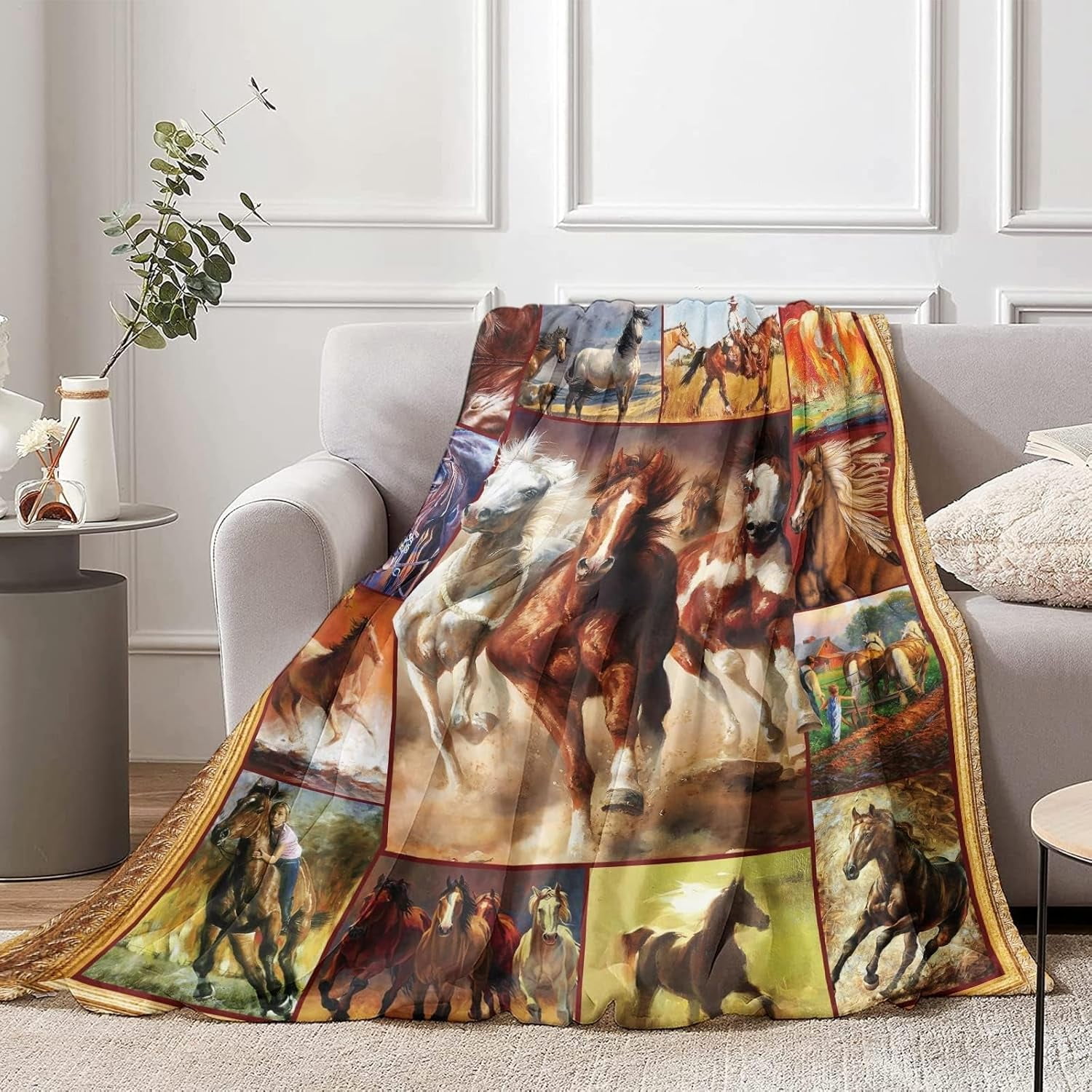 Click here for Mejfjsdjjkkk Horse Throw Blanket Men  140 X 180 Cm... prices