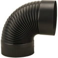 Imperial 6 in. Dia. x 6 in. Dia. 90 deg. Steel Stove Pipe Elbow - Total ...